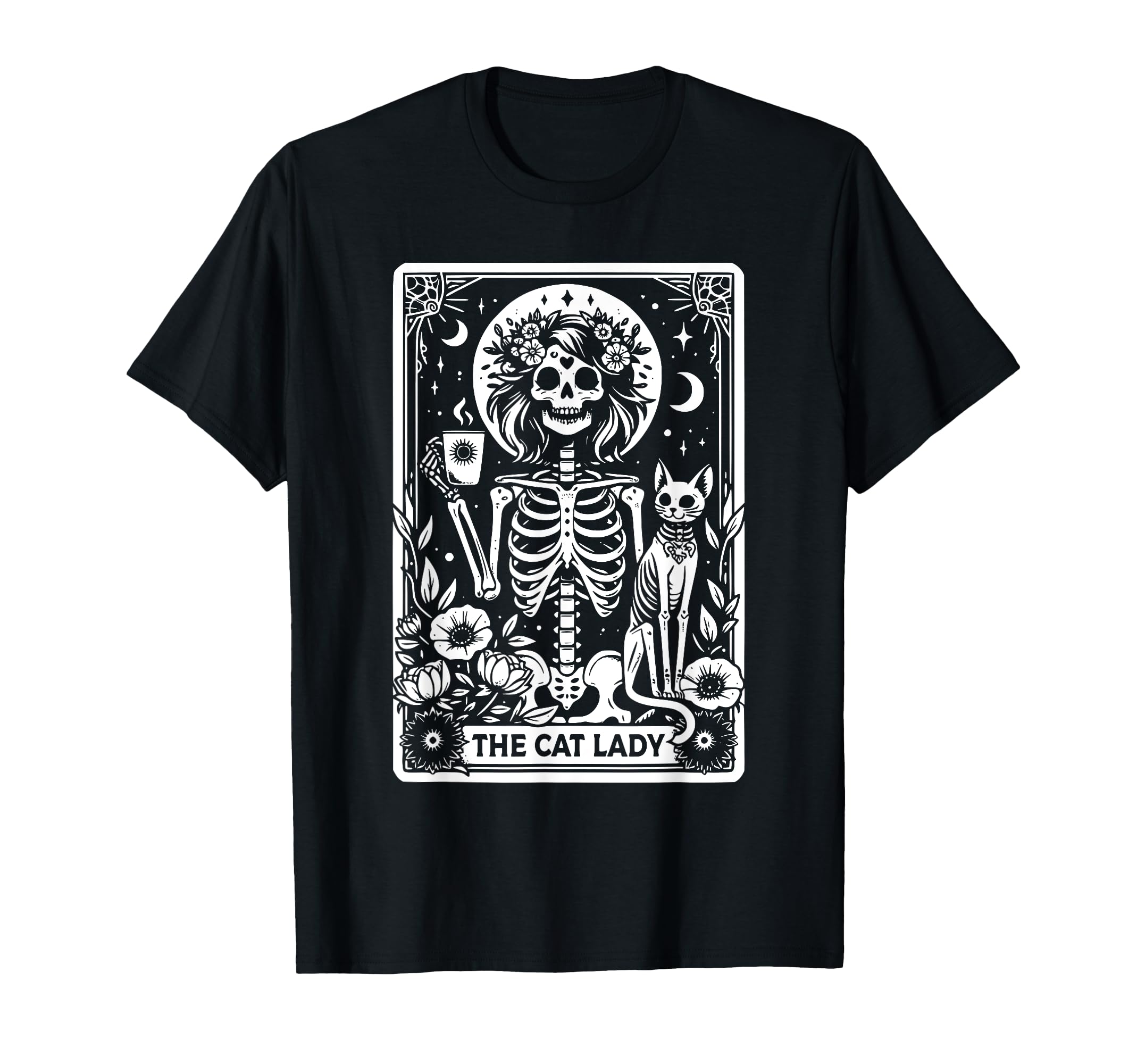 Amazon.com: The Cat Lady Tarot Cards Skeleton Coffee Cat Tarot Card T ...