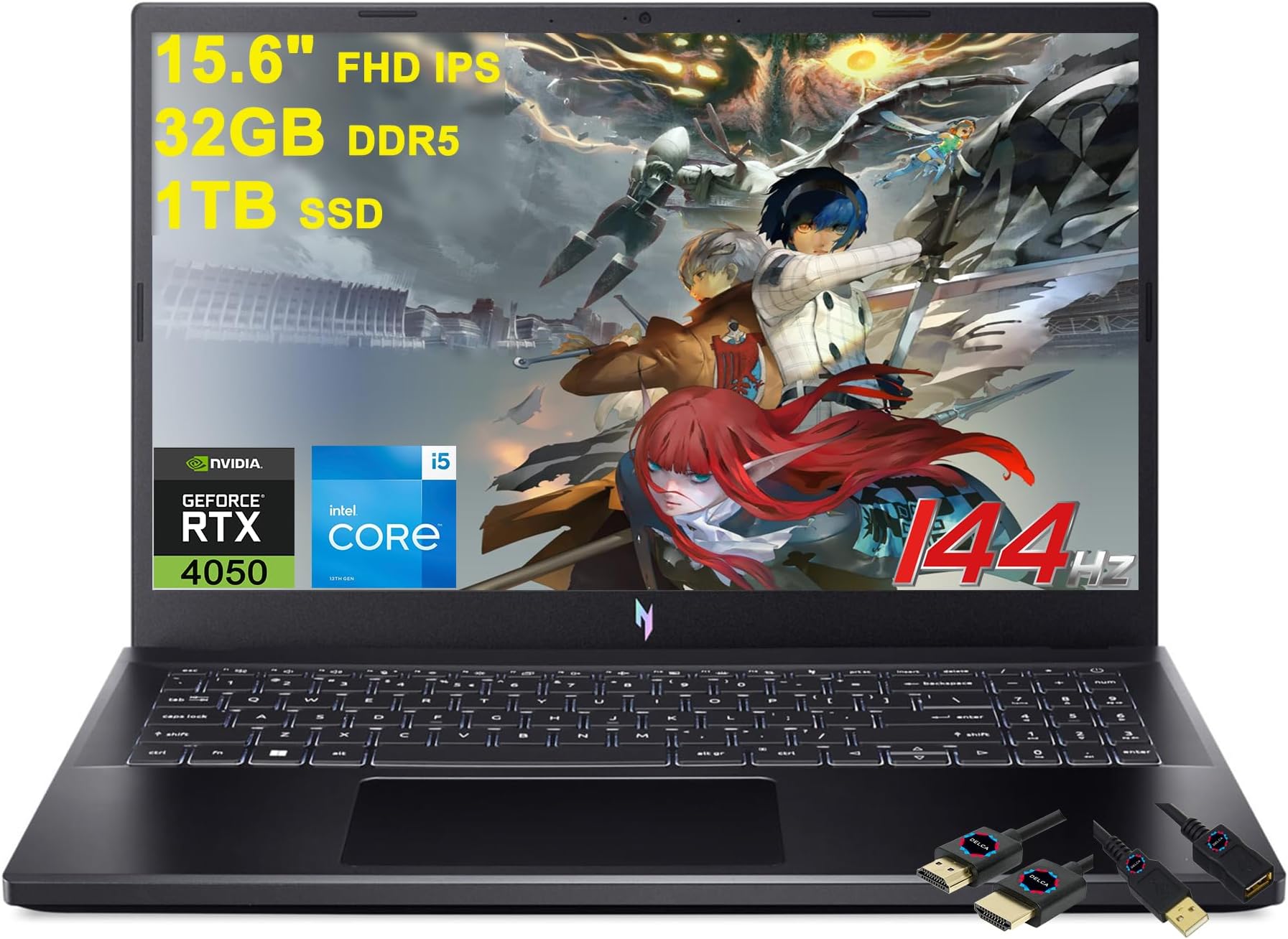 Amazon.com: acer Nitro V 15 Gaming Laptop | 15.6" FHD IPS 144Hz | Intel ...