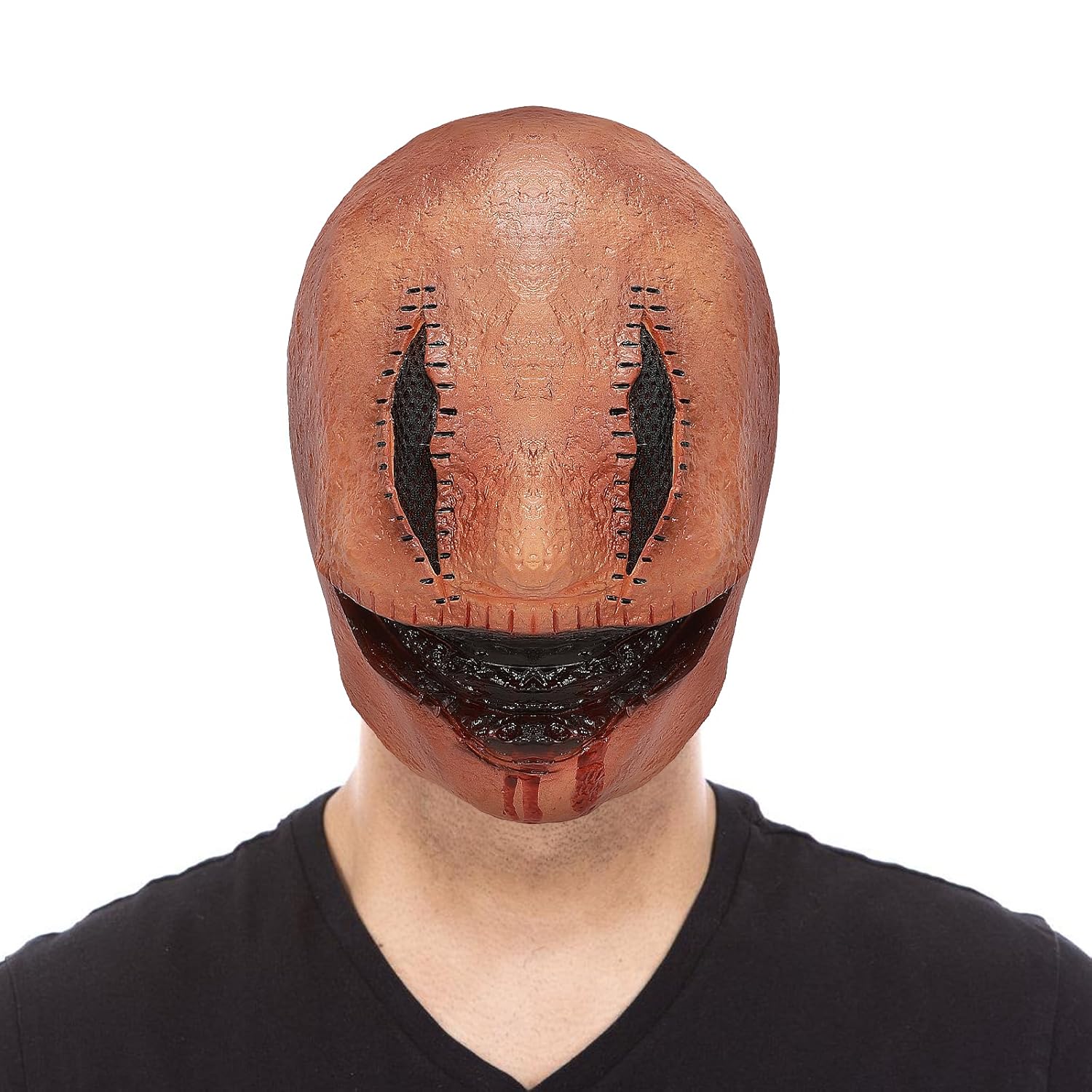 Buy Pigmiss Halloween Smiley Serial Killer Mask Full Head Latex Scary ...