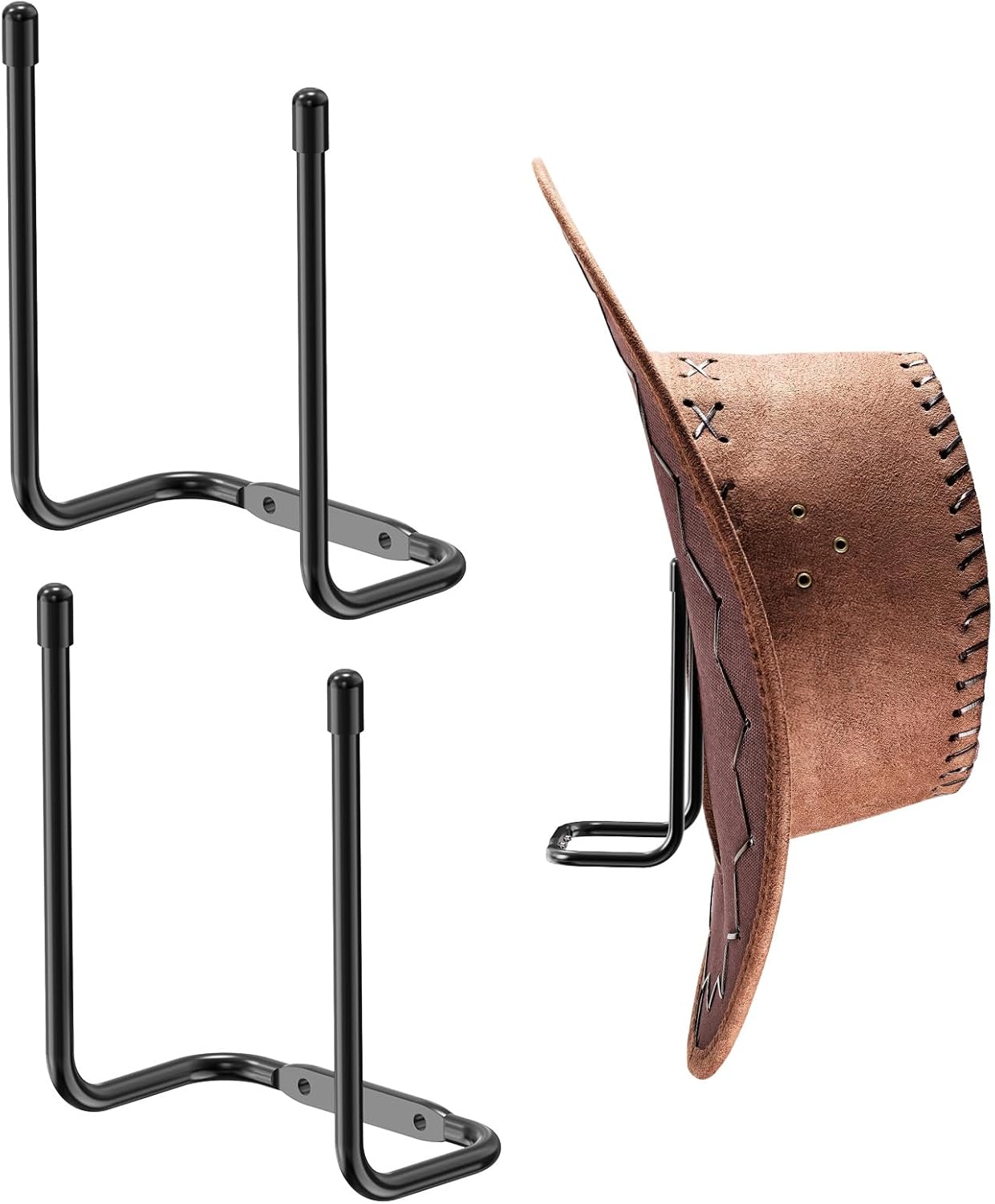 Amazon.com: Fikoksol 2-Pack Cowboy Hat Organizer Wall Hooks - Adhesive ...