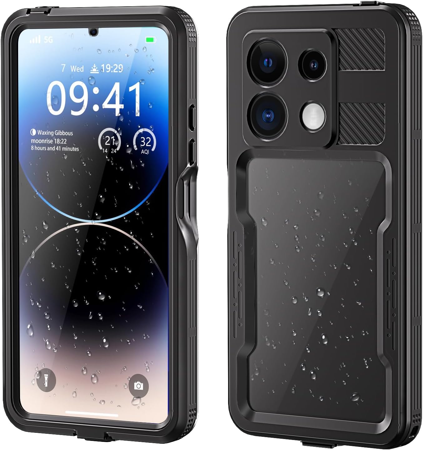 Capa à prova d'água para Redmi Note 13 Pro 5G (Não aplicável 4G ...