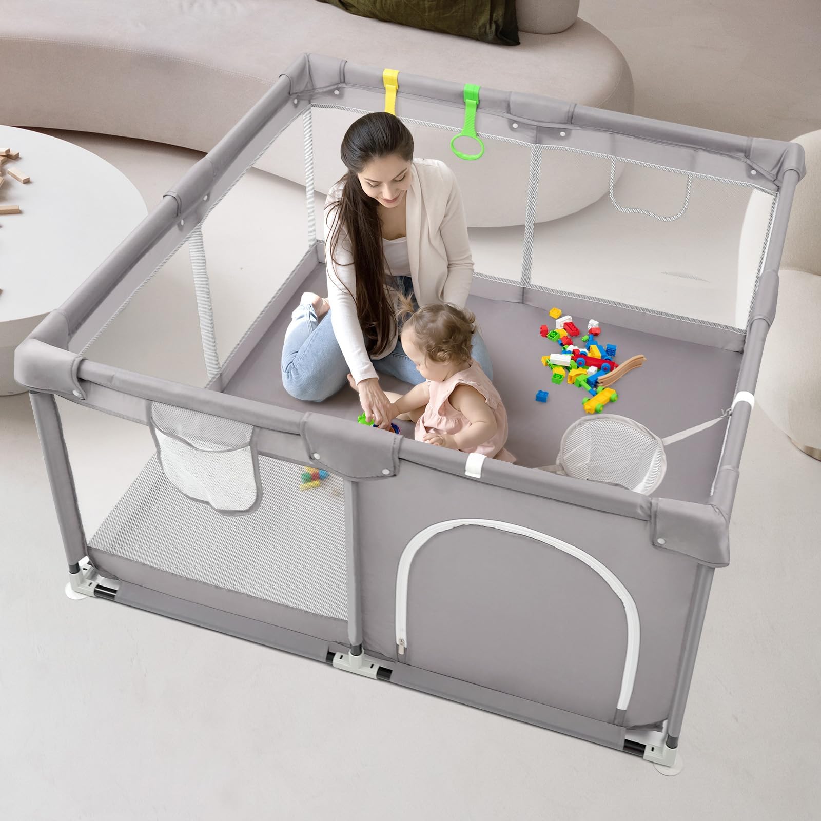 Amazon.com : Orian Baby Playpen 50x50 Large Playpen for Babies and ...