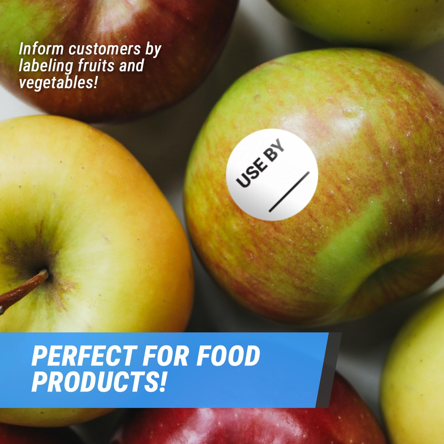 Snapklik.com : Use By - Expiration Food Date Labels - 1.5 Round Use By ...