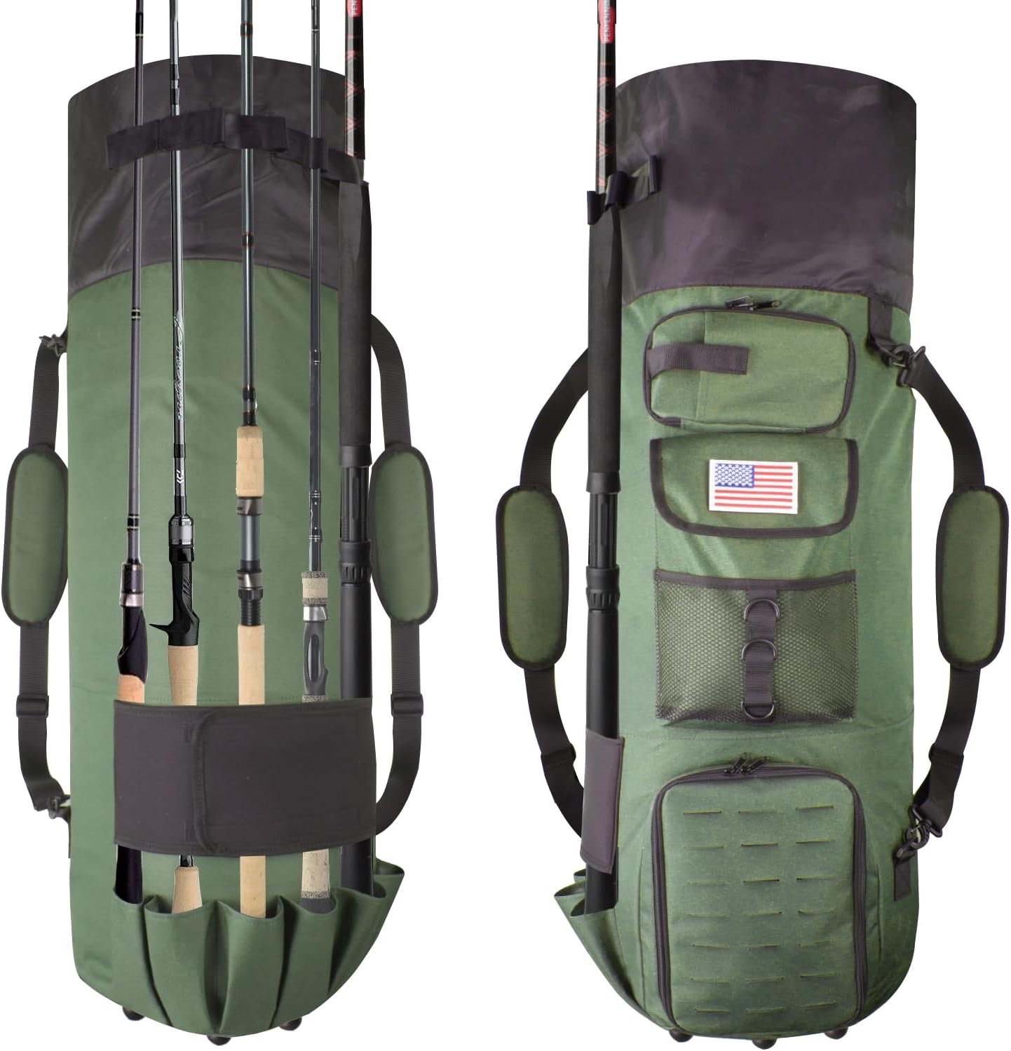 Amazon.com: UCEDER Fishing Rod Bag,Large Capacity Fishing Pole Bag ...