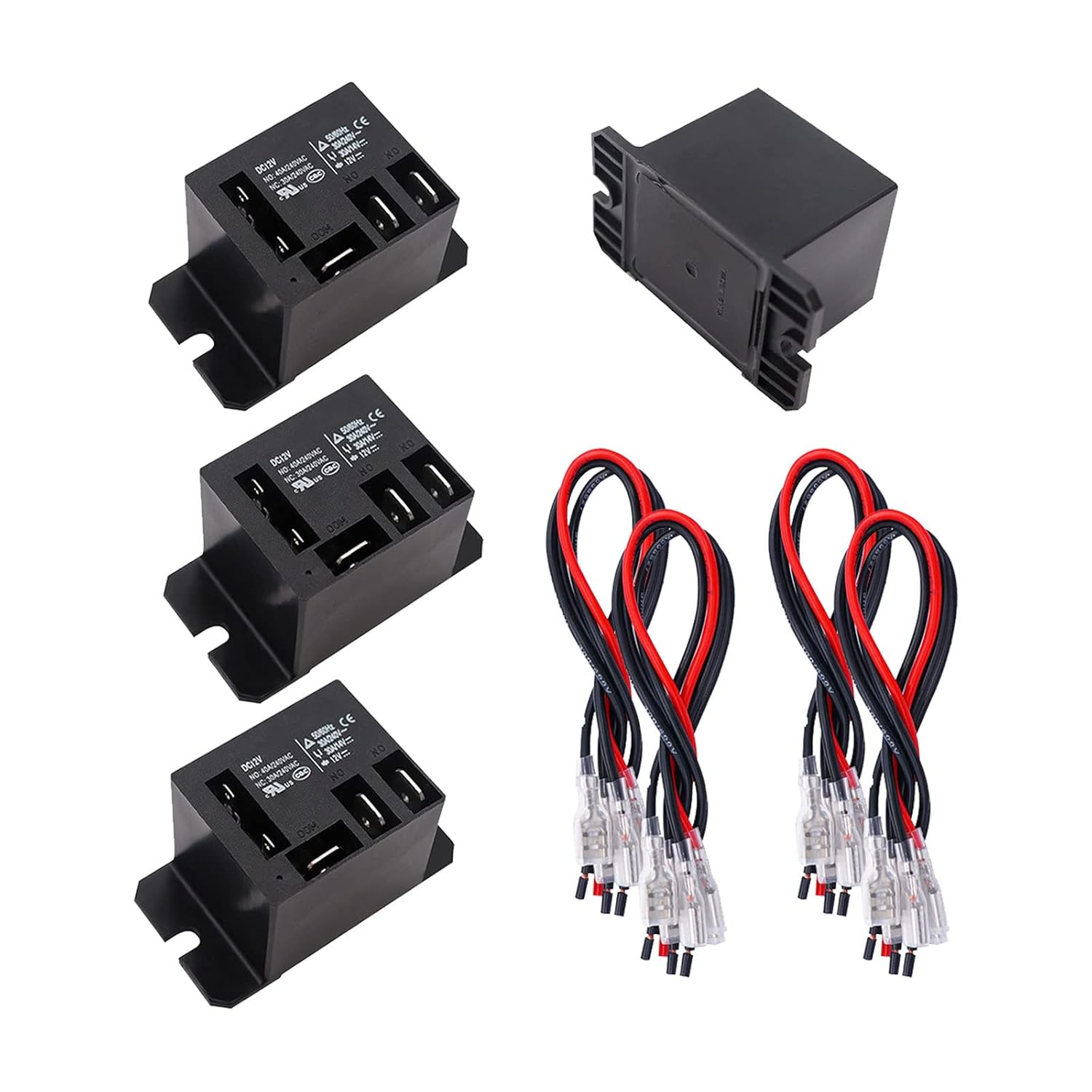 Amazon.com: CDIYTOOL 4 Pack Power Relay DC12V Coil,240 VAC 30A SPST(1NO ...