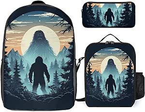 Amazon.com: Sasquatch Bigfoot Backpack Adjustable Shoulder Daypack ...