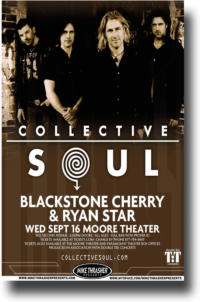 Amazon.com: Collective Soul Poster - 11 x 17 Promo for a Concert for ...
