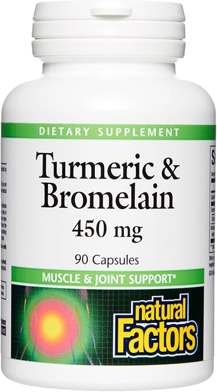 Natural Factors - Turmeric & Bromelain, 90 Caps : Amazon.ca: Health ...