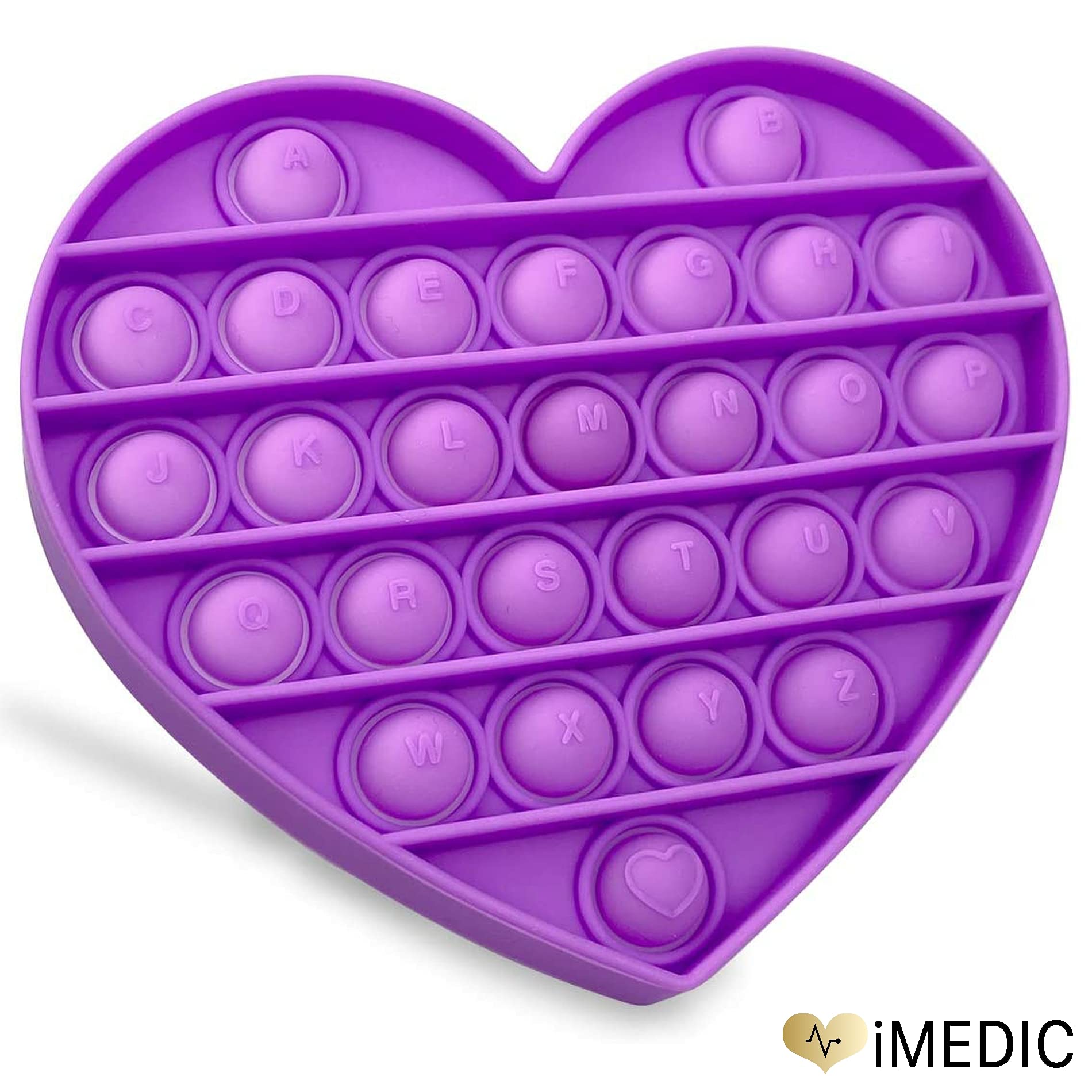 Buy iMedic - Push Pop It Fidget Toy Sensory Poppet Fidget Toy - Purple ...