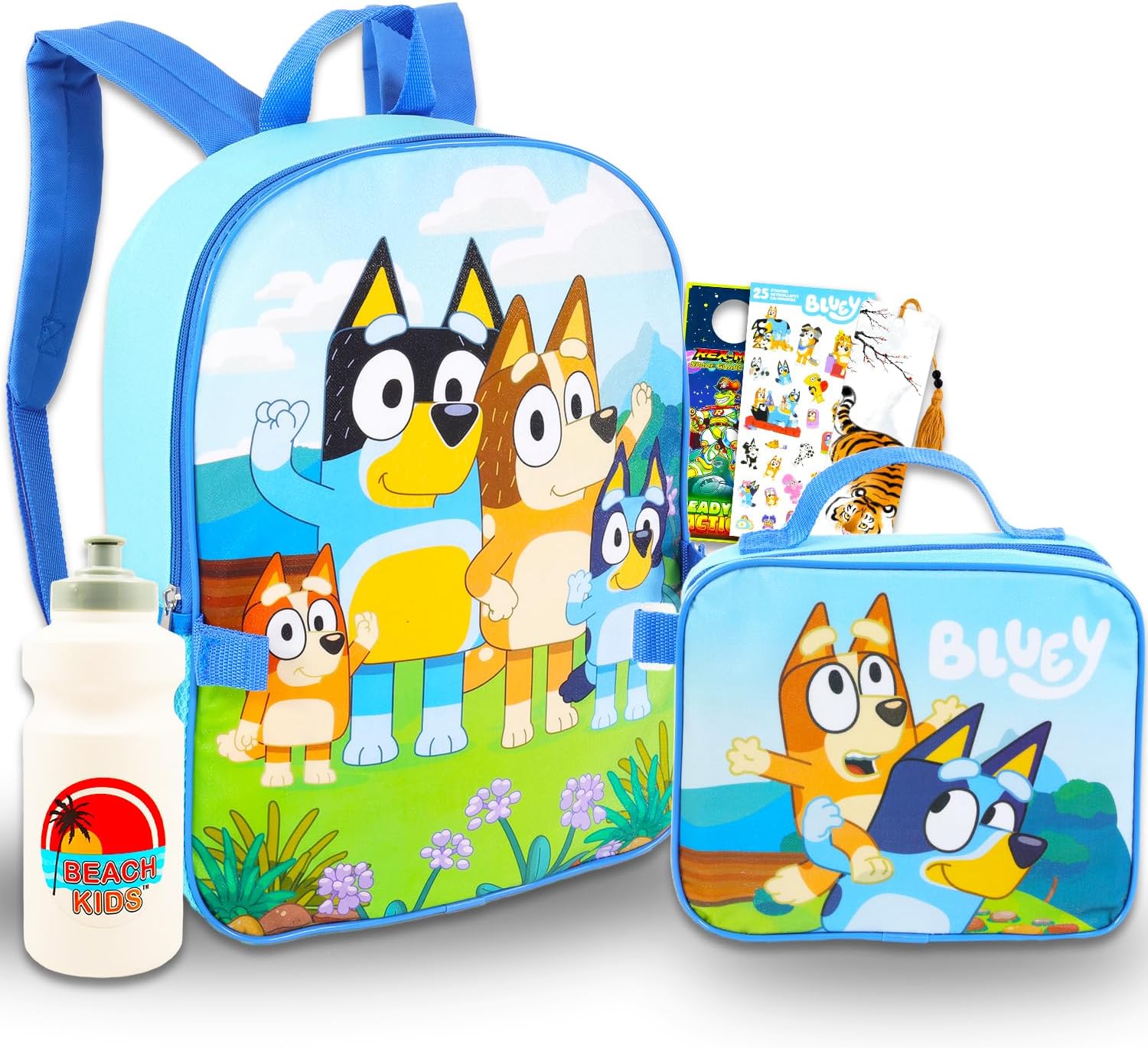 Amazon.com | Disney Bluey Backpack and Lunch Bag Set - Bundle with 16 ...
