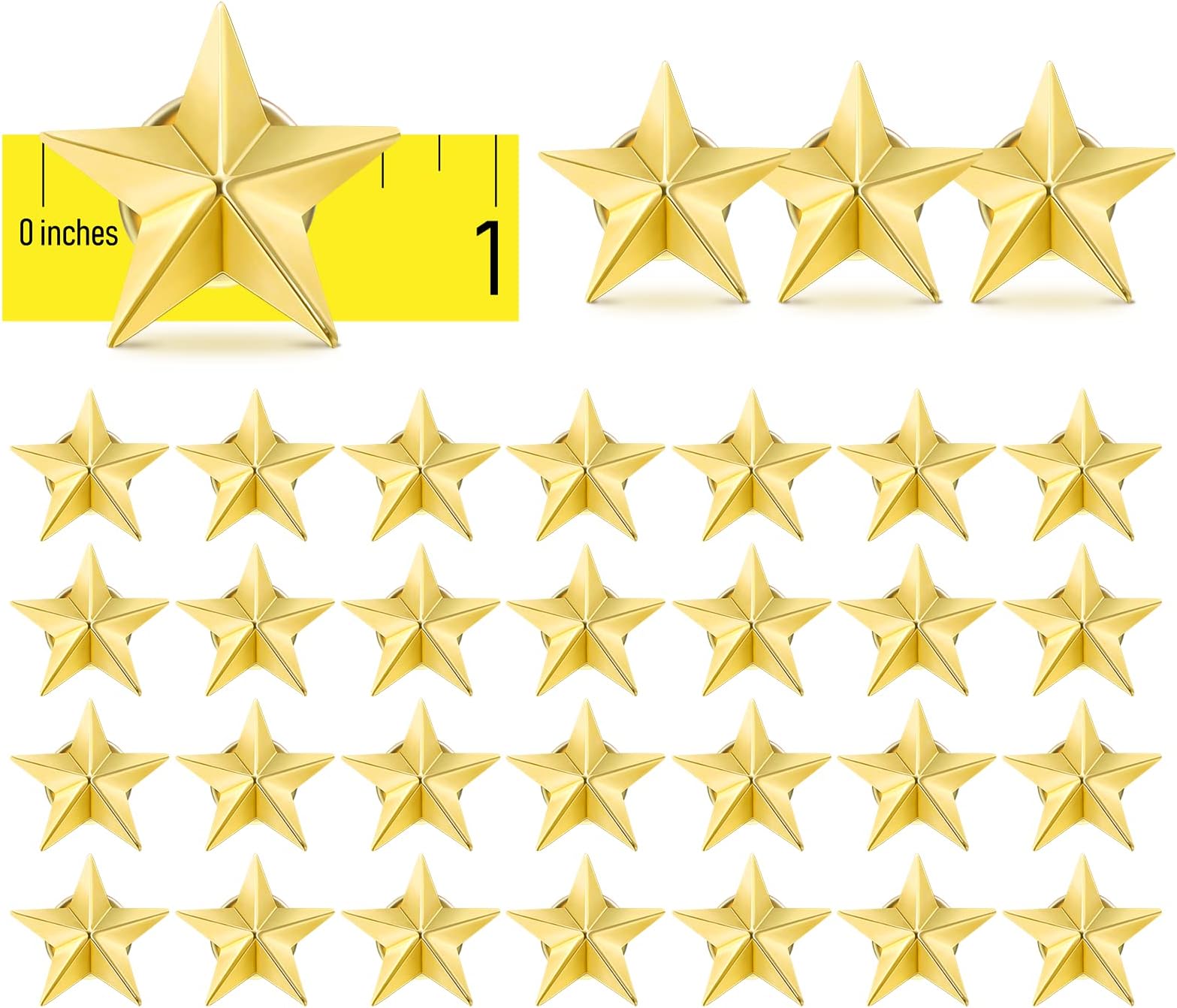Amazon.com: Honbay 30PCS Alloy Star Badge Pins Military Award Pins ...