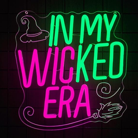 In My Wicked ERA Neon Sign for Wall Décor Witch Magic Movie Neon Lights ...