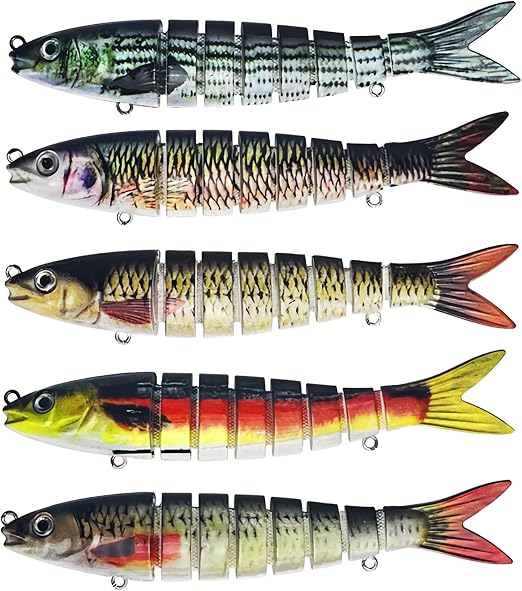 5PCS Fishing Lures,Mackerel Lures,Soft Plastic Fishing Lures for Bass ...