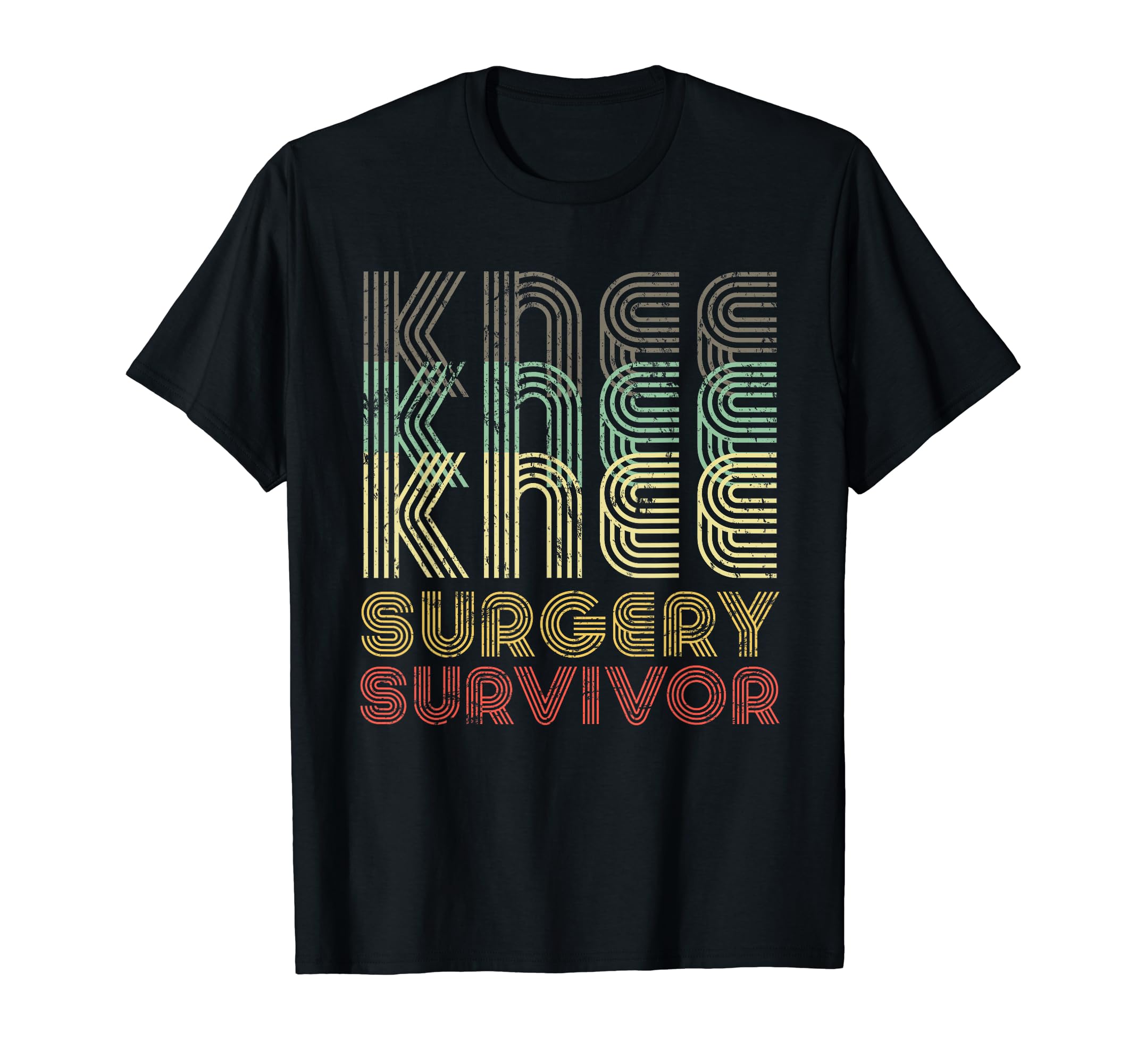 Amazon.com: Retro Knee Surgery Survivor Shirt Hospital Get Well Gift ...