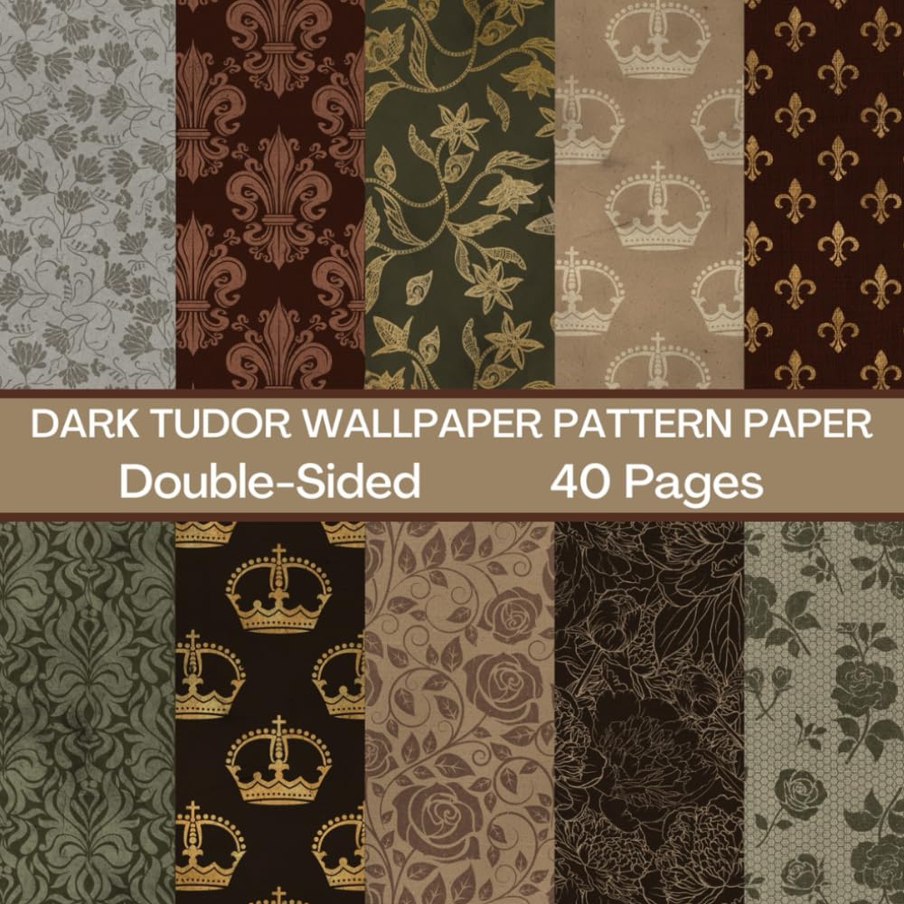 Dark Tudor Wallpaper Scrapbook Paper 40 Pages 20 Sheets: Double Sided ...