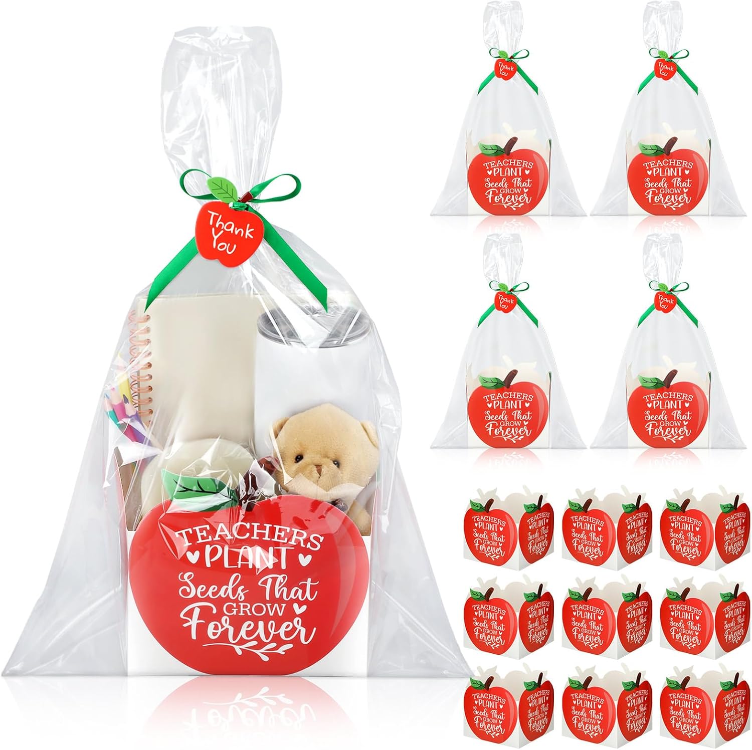 Amazon.com: Noveread 120 Pcs Thank You Teacher Baskets Gifts Empty Set ...