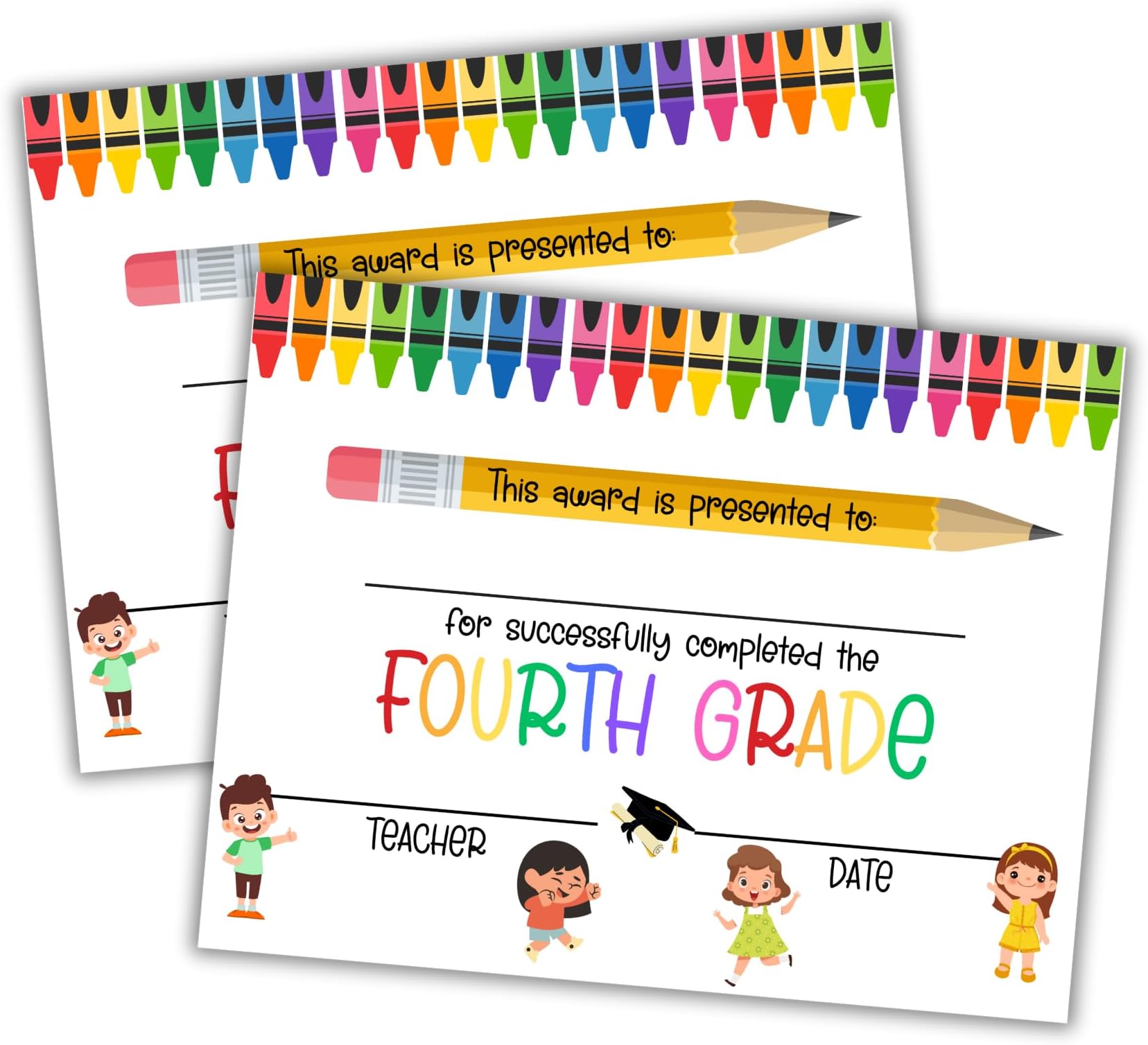Amazon.com : 4th Grade Graduation Certificate of Completion | 50 pk 8.5 ...