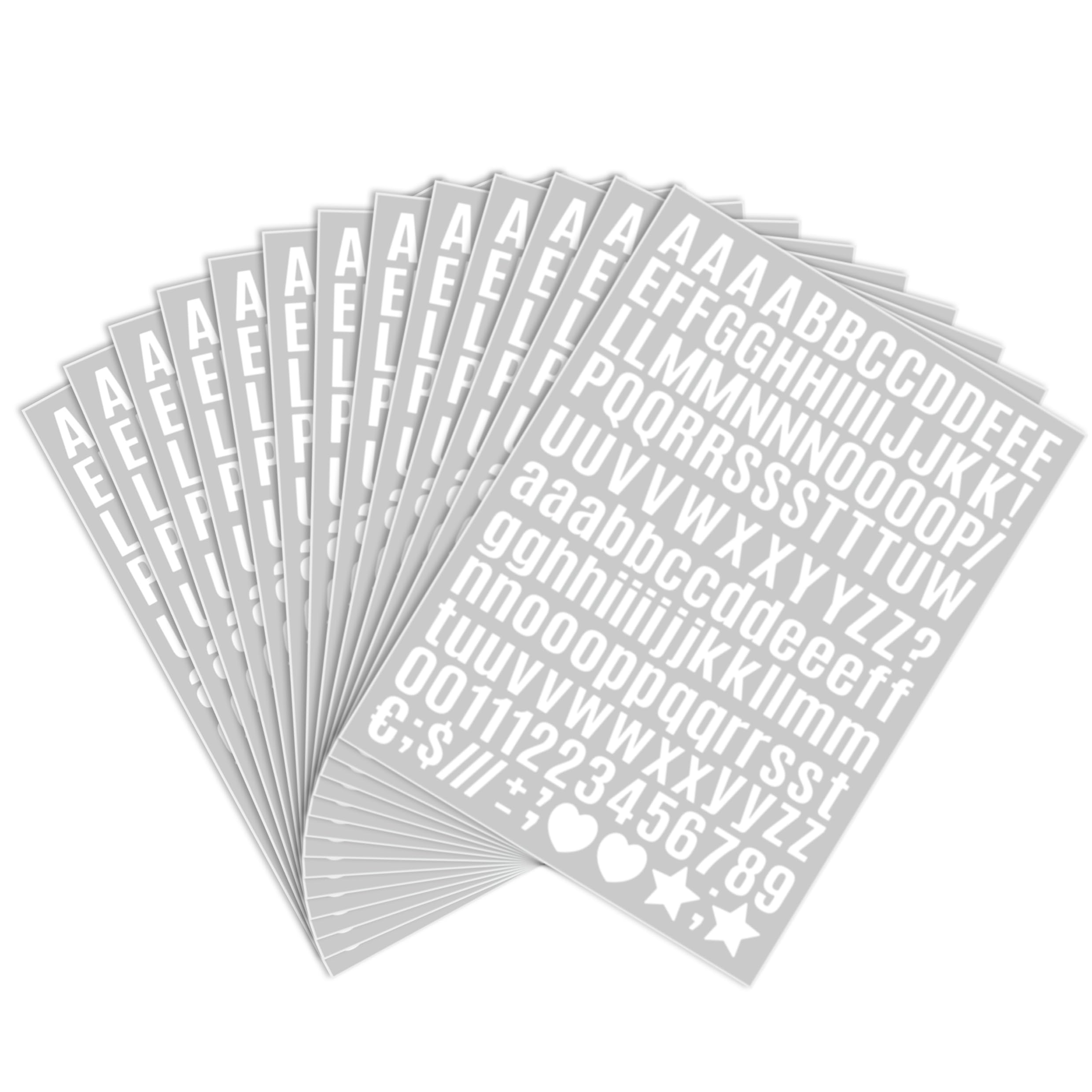 Amazon.com: 2320 Pieces 15 Sheets Letter Stickers Small Deco Stickers ...