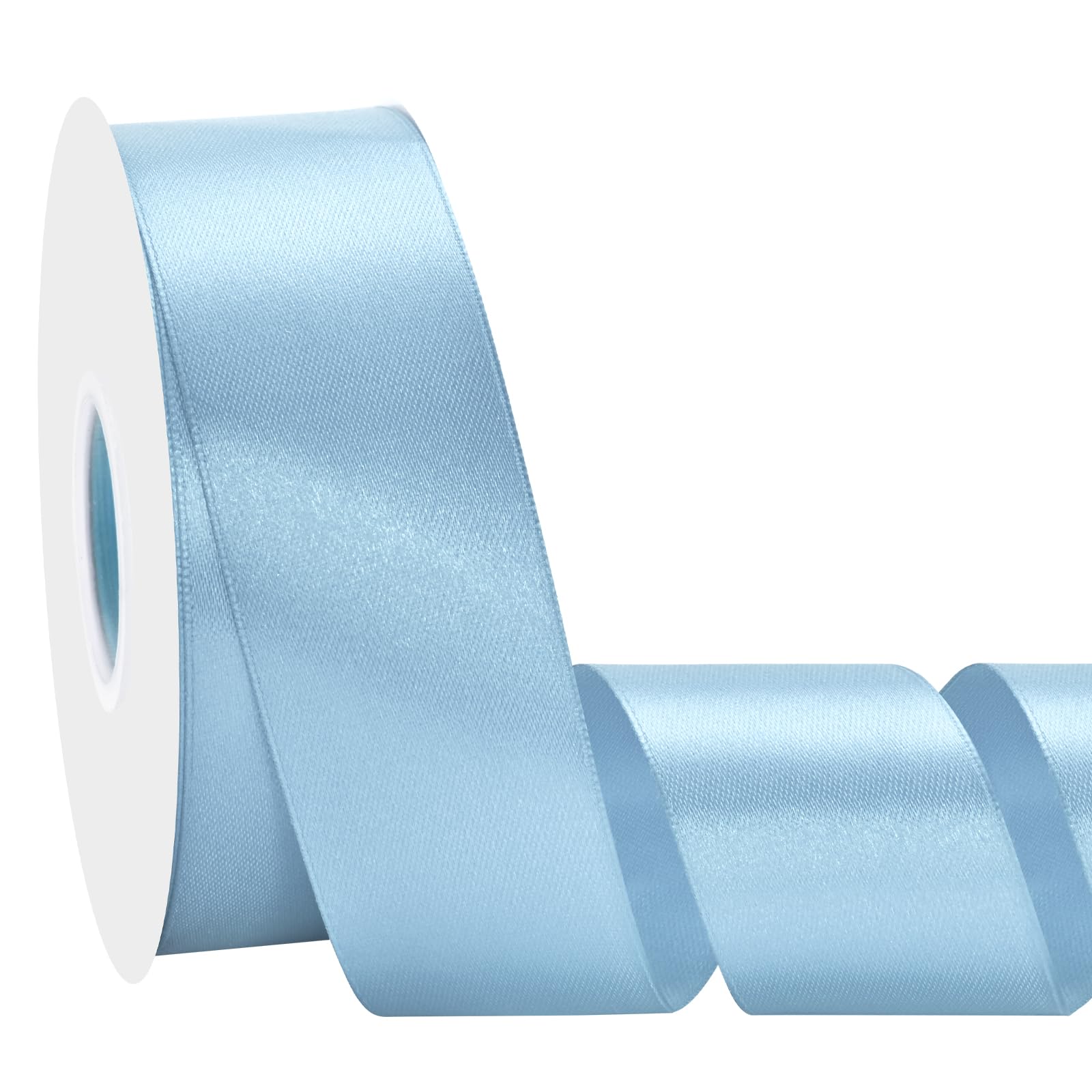 Snapklik.com : Double Face Light Blue Satin Ribbon 1-1/2 Inch X 50 ...