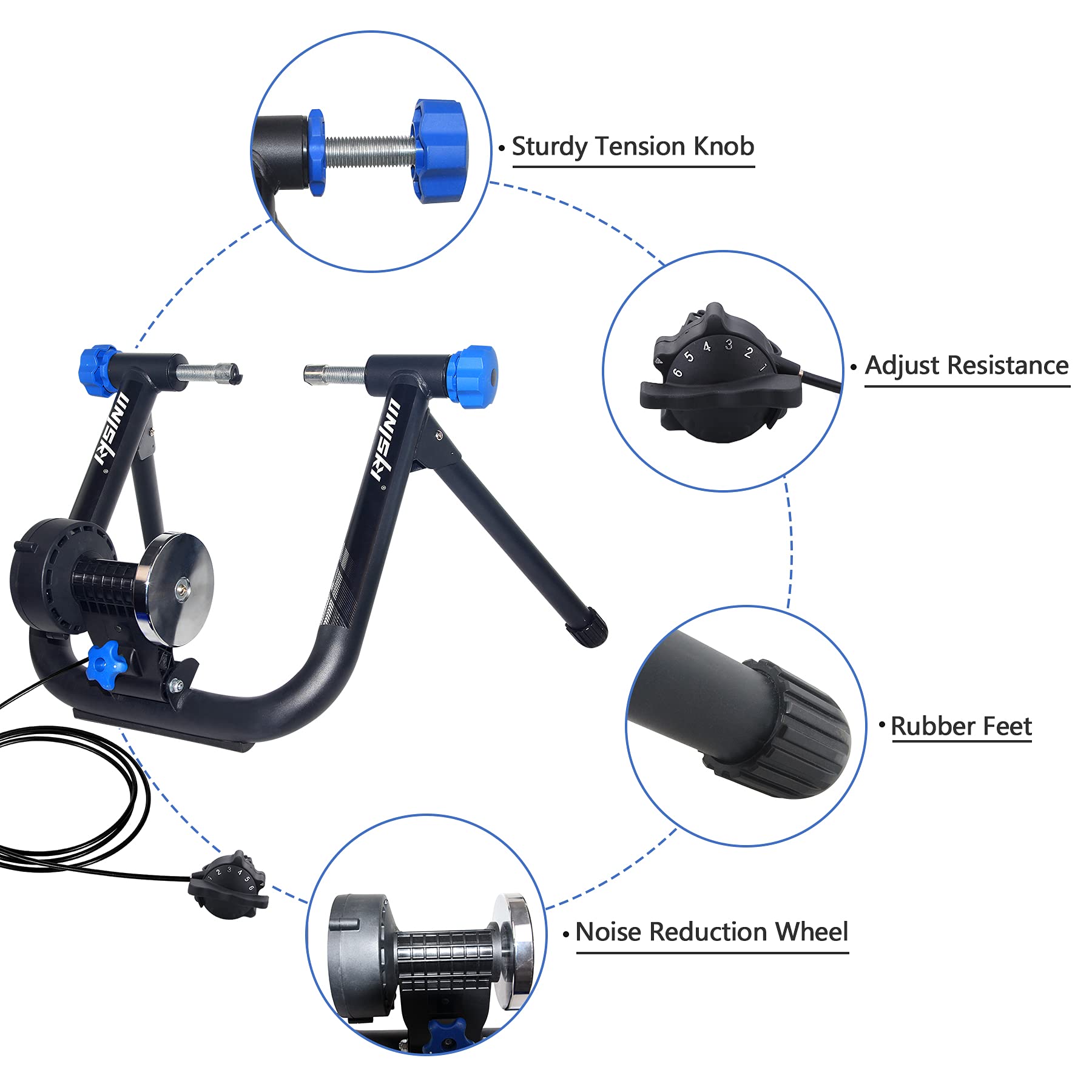 Snapklik.com : Unisky Bike Trainer Stand Indoor Riding Steel Heavy Duty ...