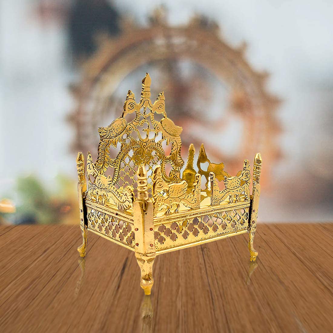 Buy Puja N Pujari Pure Heavy Brass Singhasan Large Size Used in Temple ...