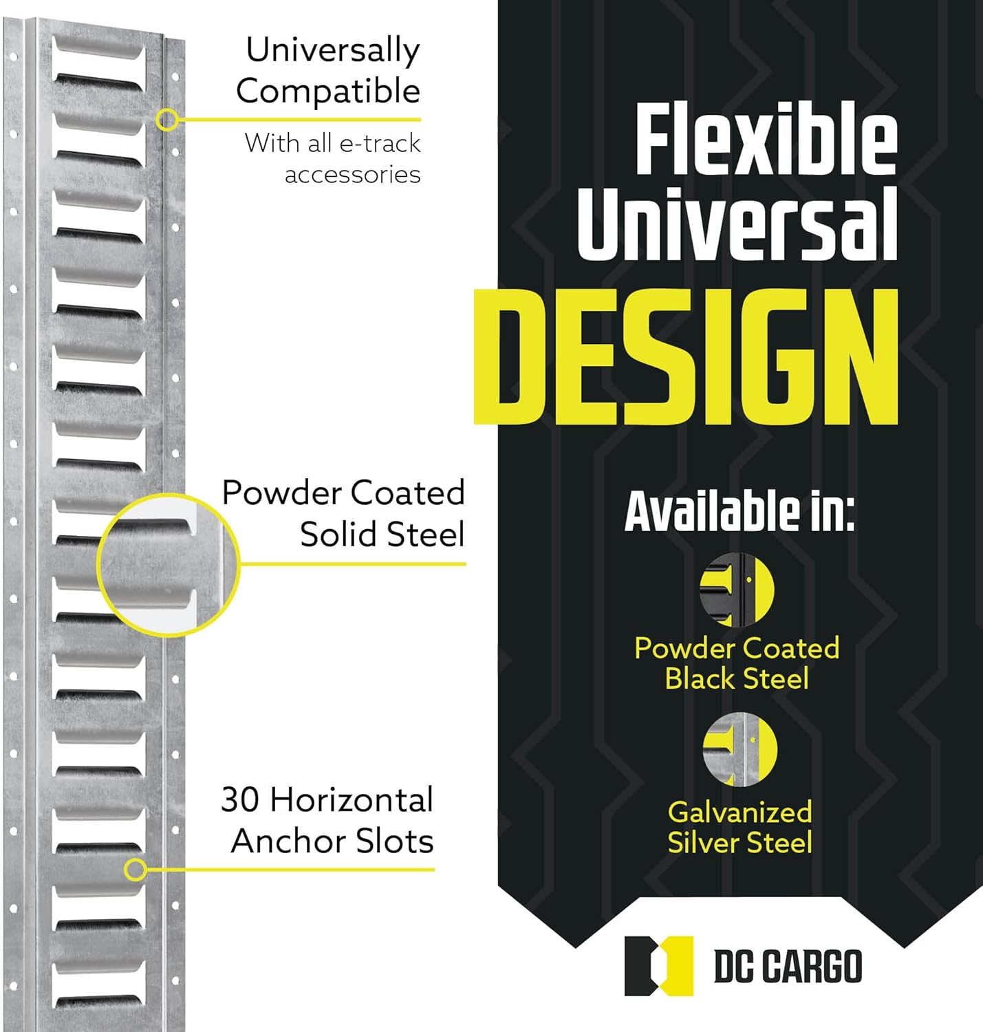 Buy DC Cargo Mall Eight 4-ft E Track Rails - Galvanized Steel ...