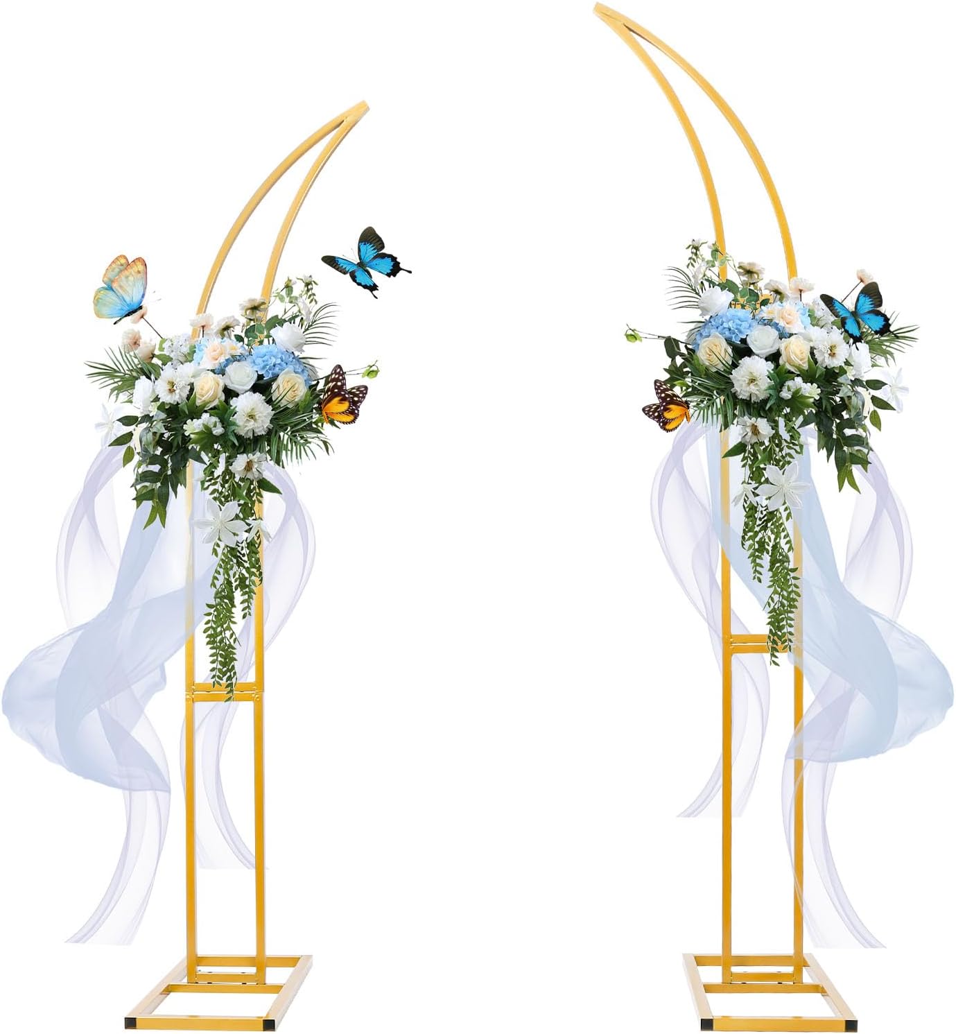Amazon.com : Curved Wedding Arch Backdrop Stand,Metal Wedding Arches ...