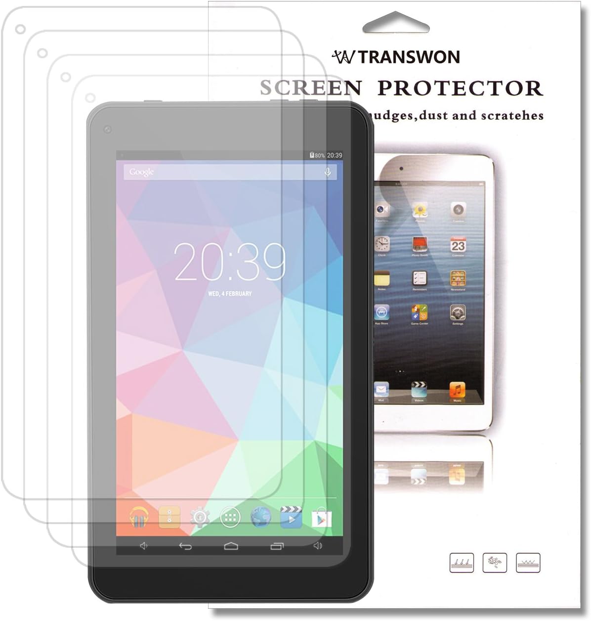 Amazon.com: Transwon 4-Pack Screen Protector Compatible with Astro Tab ...