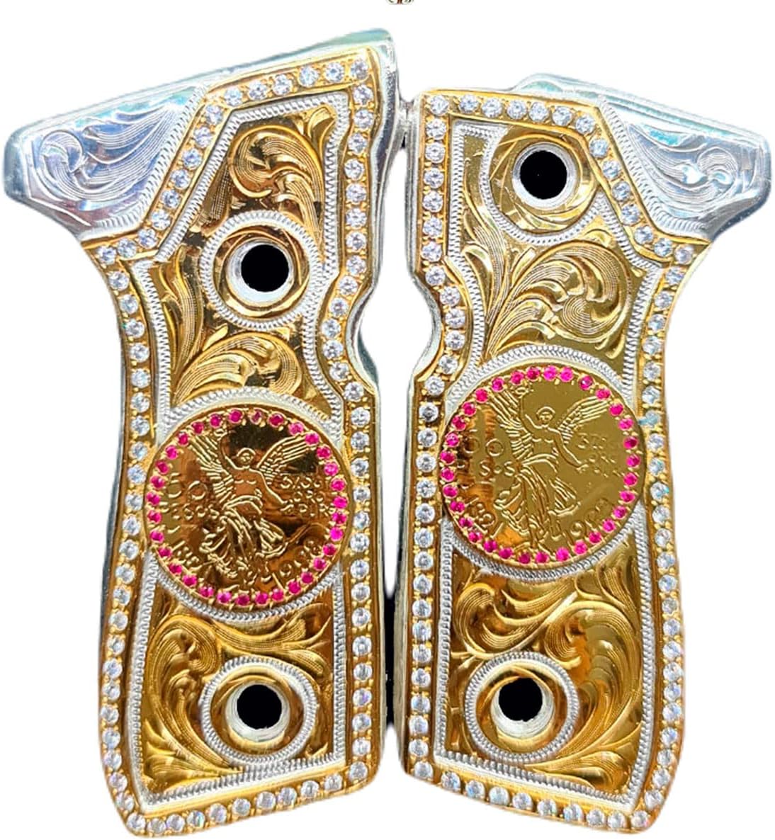 Amazon.com : Grips for Colt 1911 Gun Centenario Model with 24k Gold ...