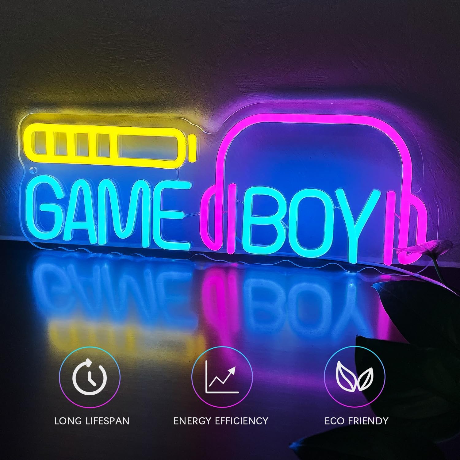Tekstap Letrero de neón para gamer, letrero de neón LED GAME BOY para ...