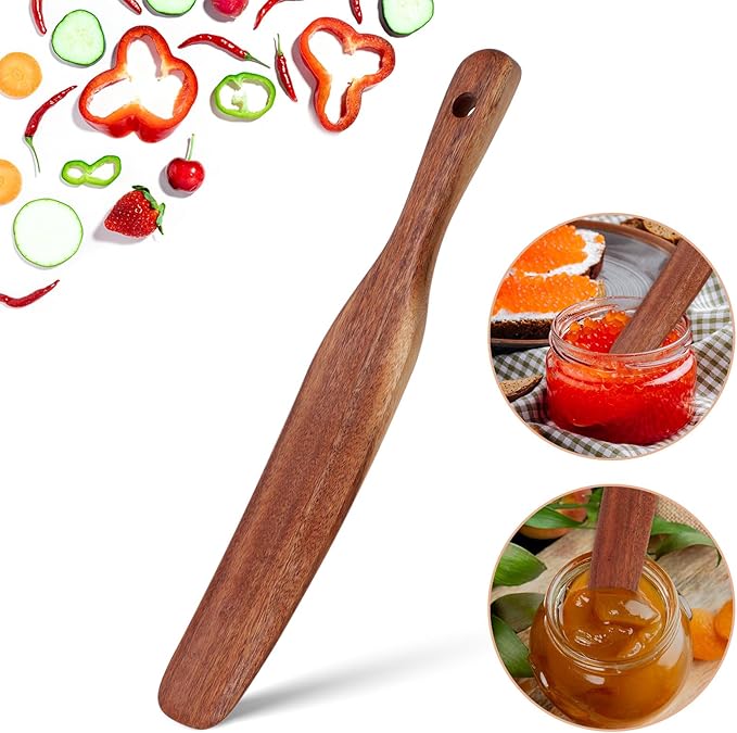 Amazon.com: cobee Wood Skinny Spurtle, Teak Wooden Spurtle for ...