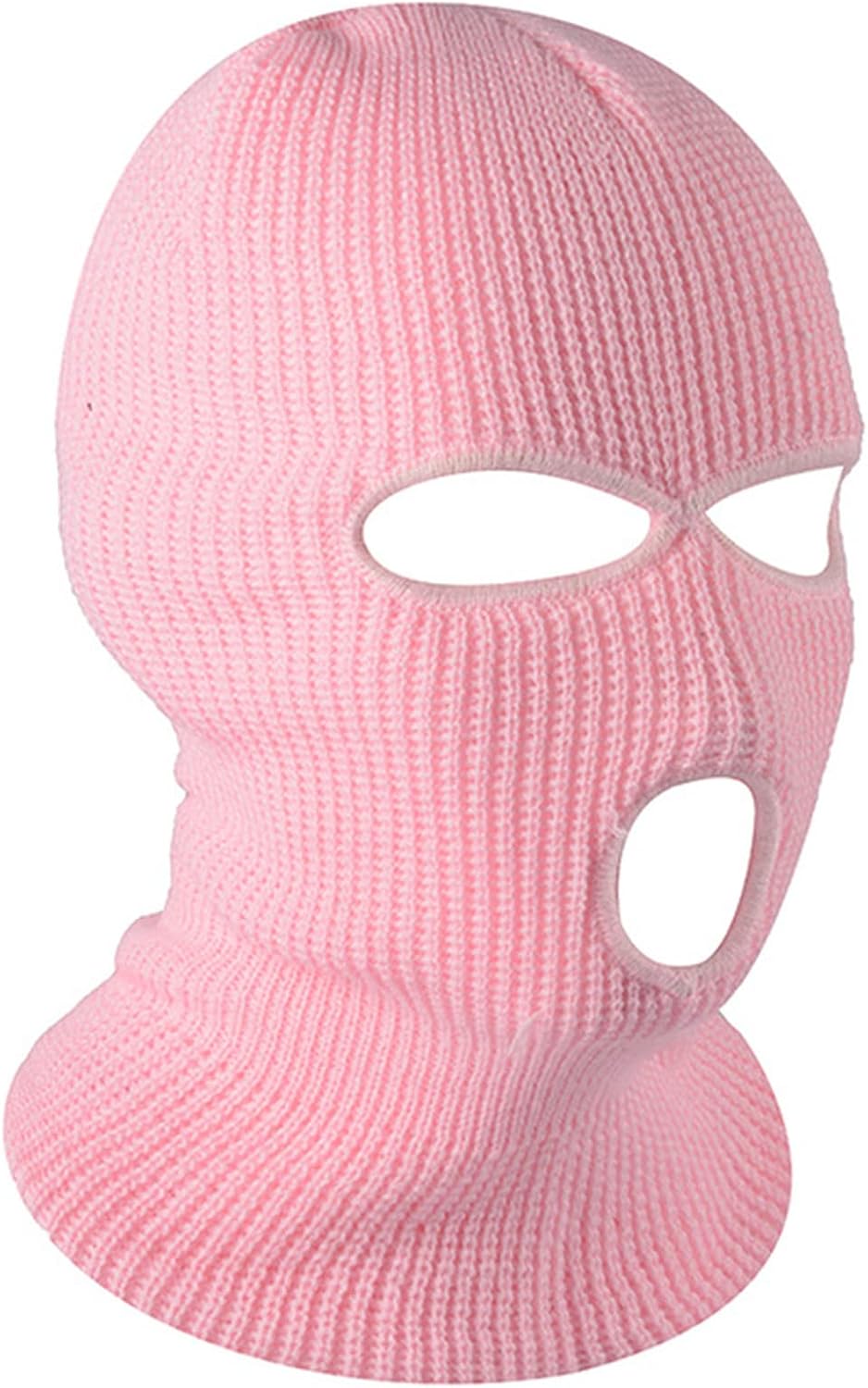 3-Hole Knitted Full Face Cover Ski Mask, Winter Balaclava Warm Knit ...