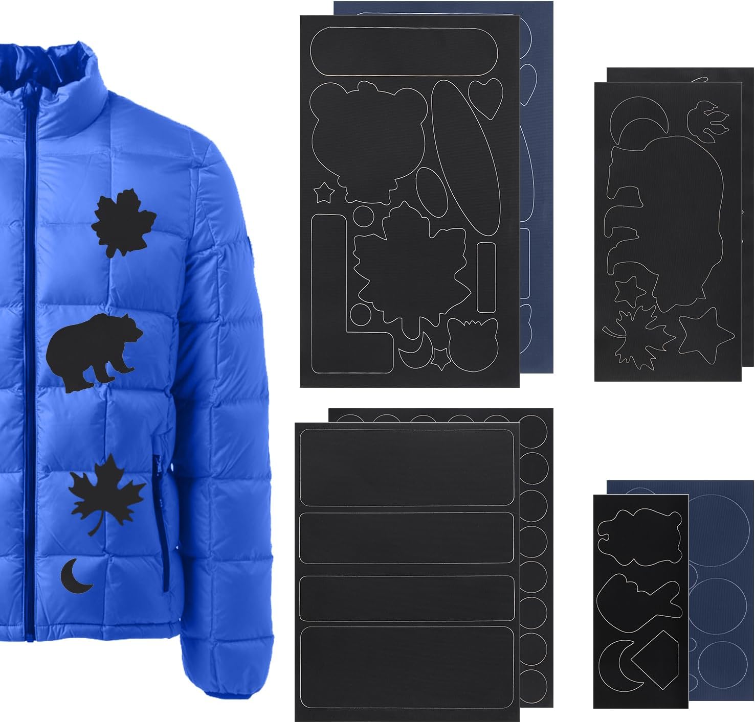 Amazon.com: 8 Sheets Down Jacket Repair Patches, 8 x 4 Inch Self ...