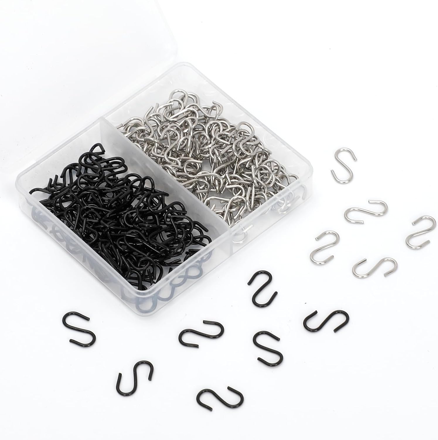 Amazon.com: Prebafo 200 Pack 0.55 Inch Mini S Hooks Stainless Steel S ...