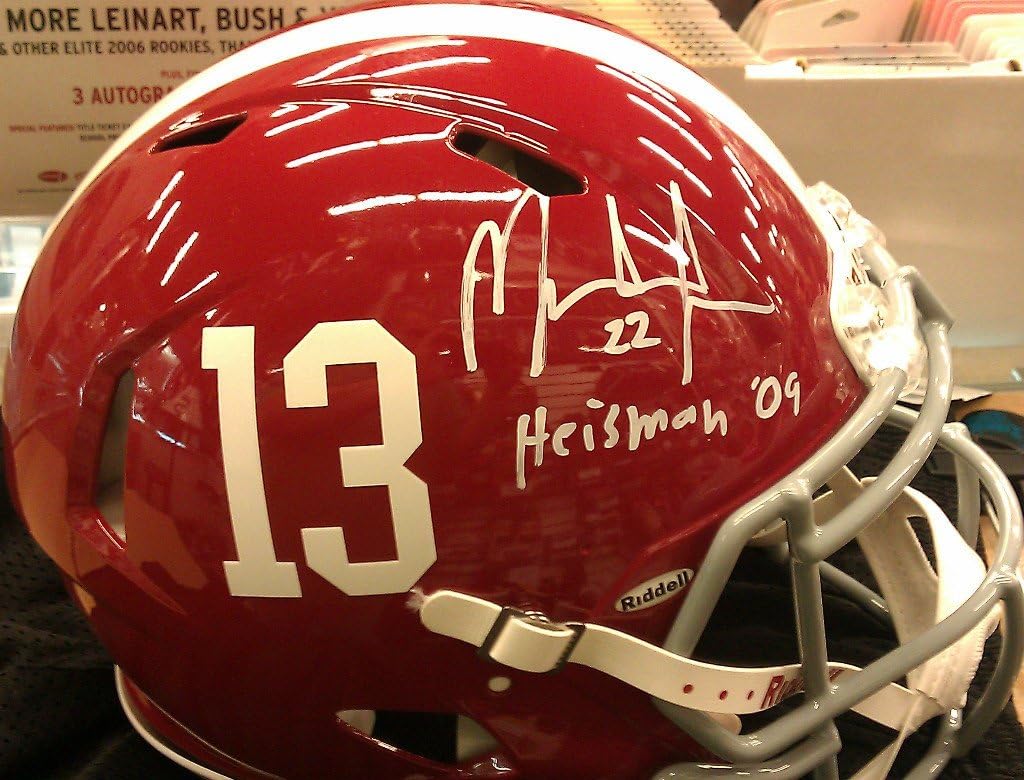 Amazon.com: MARK INGRAM ALABAMA AUTHENTIC SPEED HELMET WITH HEISMAN 09 ...