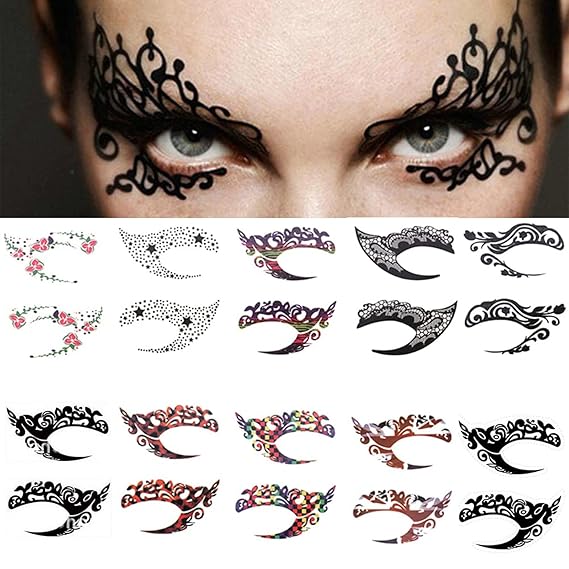 Amazon.com : Eye shadow Tattoo Sticker, Temporary Eye Tattoo Makeup ...