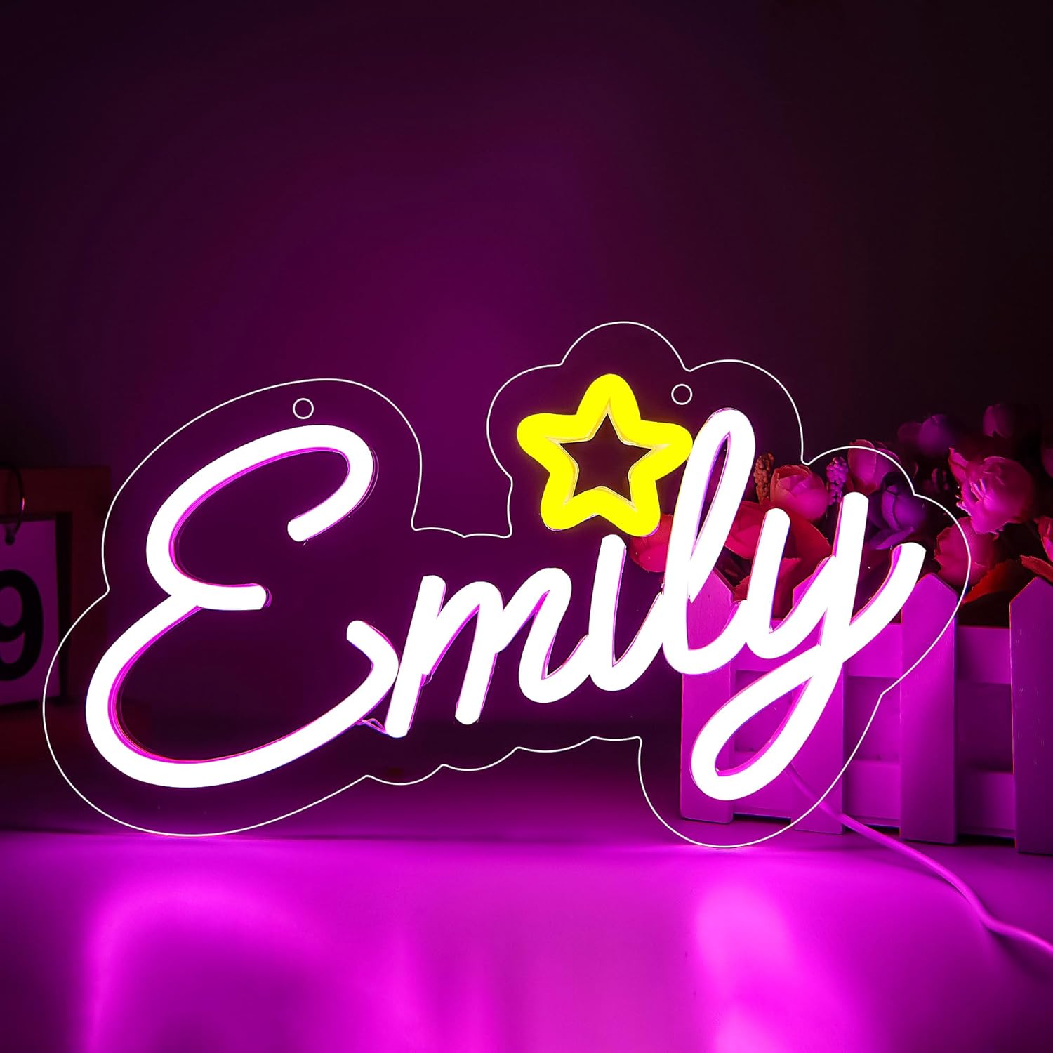 ATTNEON Emily – Letrero de neón, luz LED de neón personalizada para ...