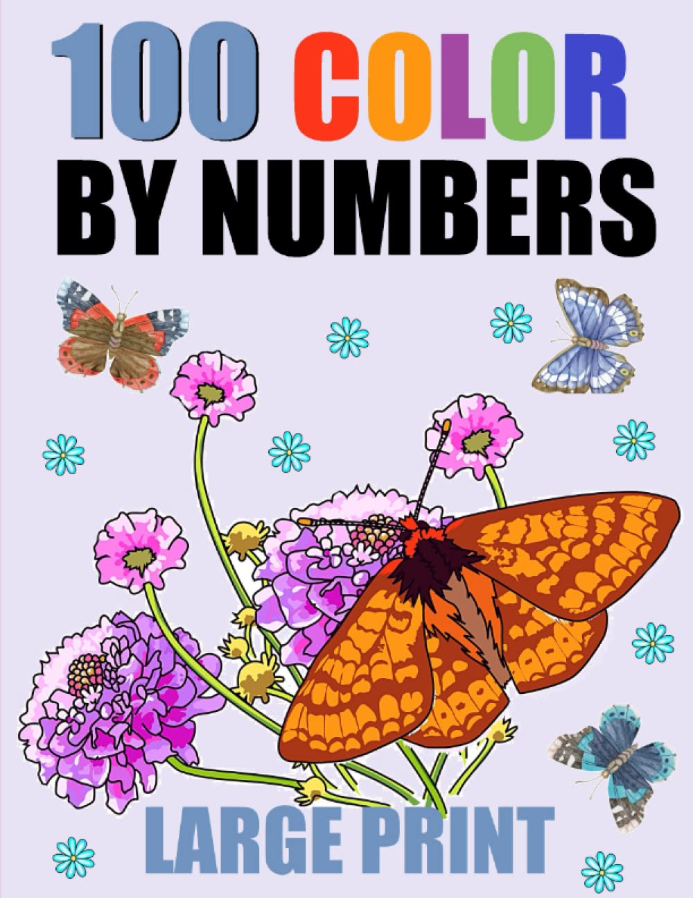 Amazon.com: 100 Large Print Color By Number Coloring Book: Easy Fun ...