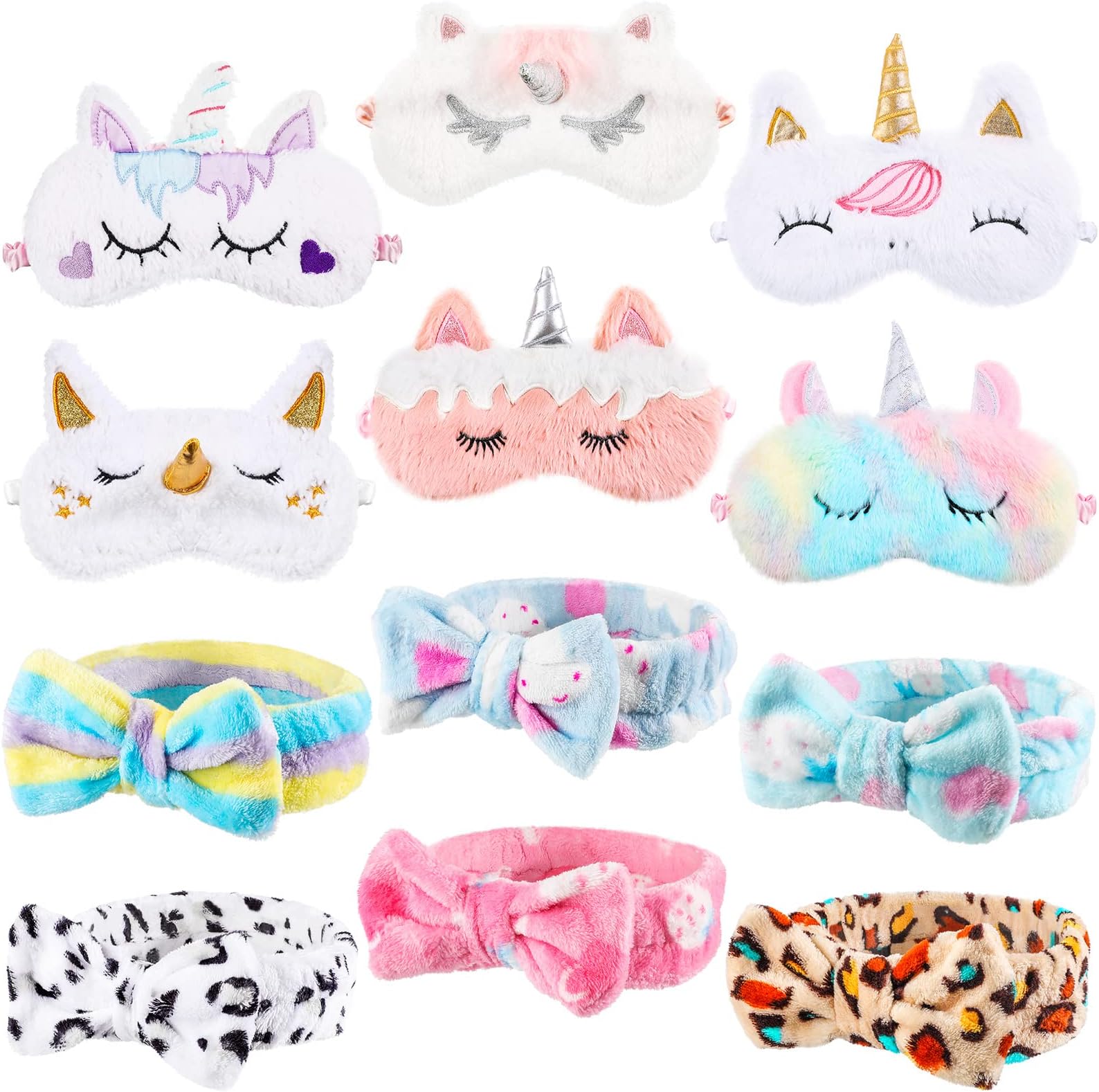 Amazon.com : Kajaia 12 Pcs Sleepover Party Favors for Woman Plush Sleep ...