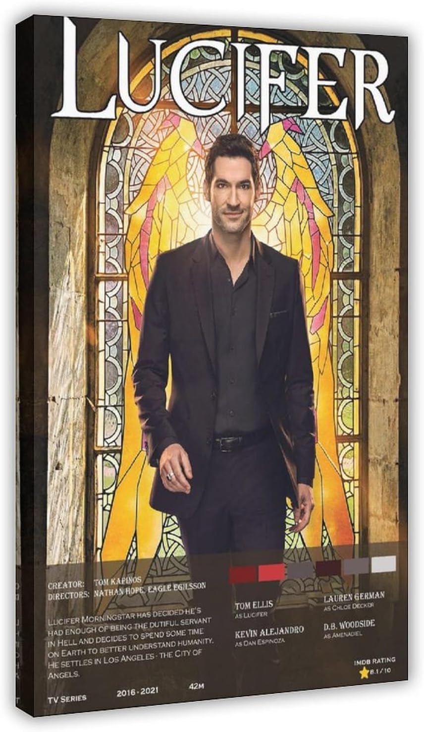 Amazon.com: ABSJDFD Lucifer Tv Show Canvas Poster Bedroom Decor Movie ...