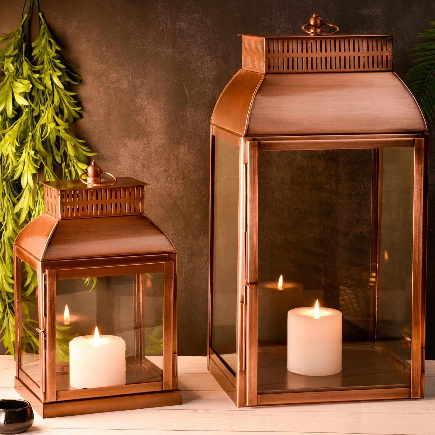 Amazon.de: Marrakesch 2er Set Gartenlaterne Laterne 49cm & 34cm ...