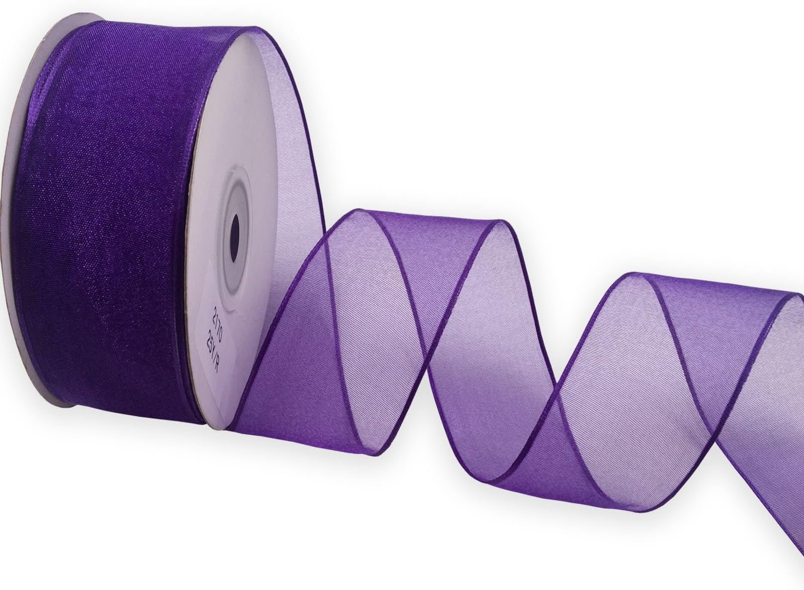Amazon.com: Ribbli Purple Organza Wired Ribbon, Purple Sheer Ribbon ...