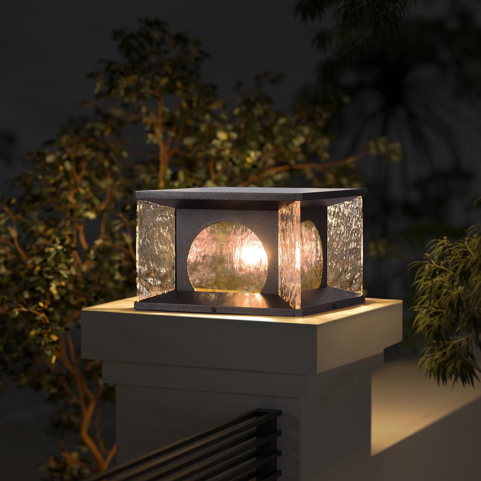 ZRJJMLAN Outdoor Post Light,Modern Pillar Column Cap Light High Voltage ...