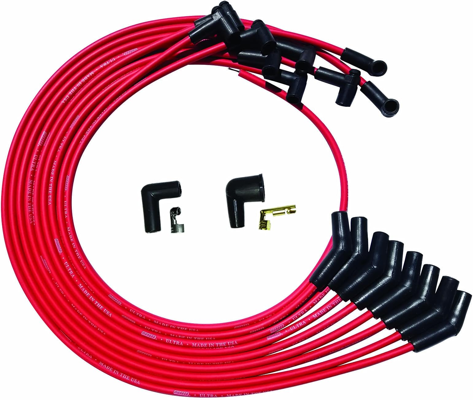 Amazon.com: Moroso 52045 Ultra Series Red Spark Plug Wires, Big Block ...