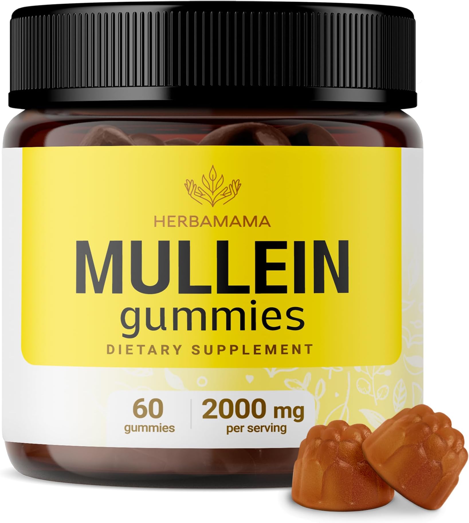 Amazon.com: HERBAMAMA Mullein Gummies - Mullein Leaf Dietary Supplement ...