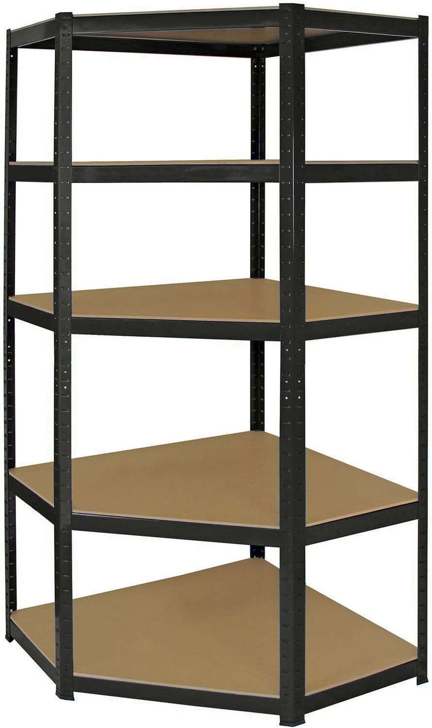 EAZILIFE 5 Tier Boltless Corner Shelving Rack for Storage in Garage's ...