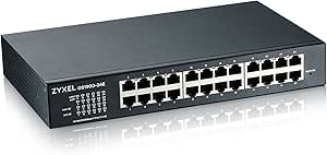 Zyxel 24-Port Gigabit Switch | Smart-Managed | Rack/Table & Fanless ...