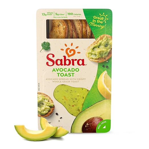 Amazon.com: Sabra Breakfast Avocado Spread With Toast, Avocado Toast ...