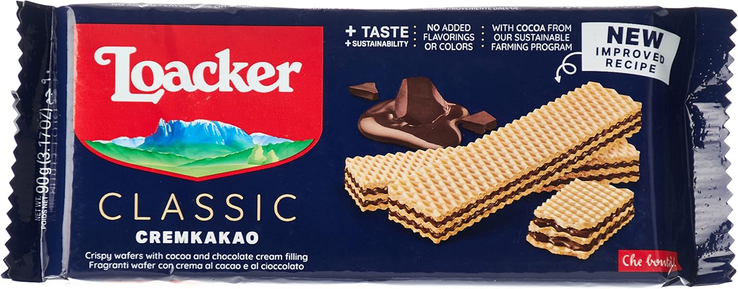 Loacker Classic Cremkakao Wafers, 90 g : Buy Online at Best Price in ...