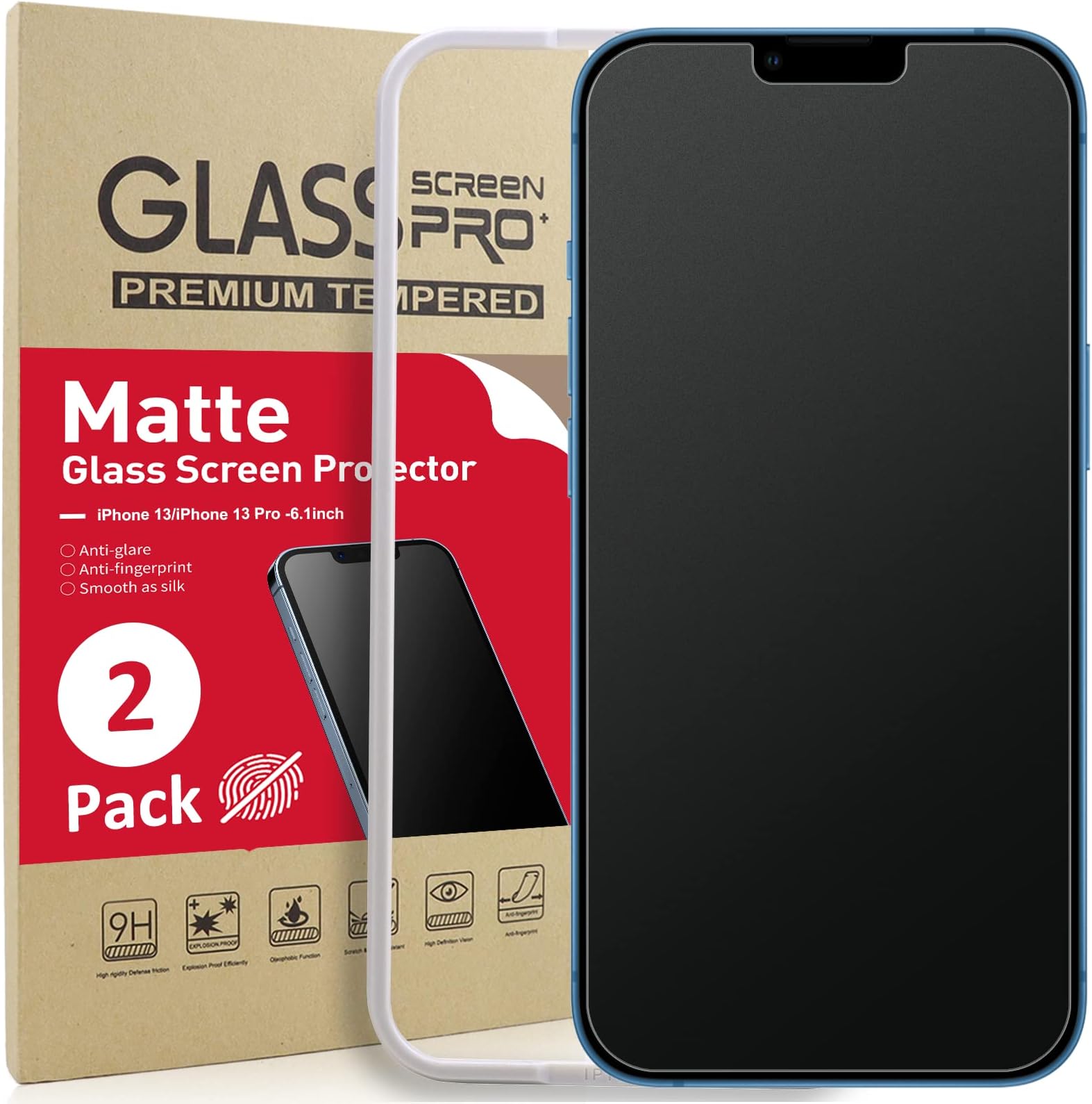 Amazon.com: BWEDXEZ 2 Pack Matte Anti-Blue Privacy Tempered Glass for ...
